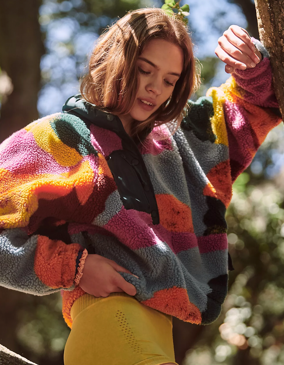 Free People - Hit the Slopes Printed Pullover Color Block – C.O.R.E ...